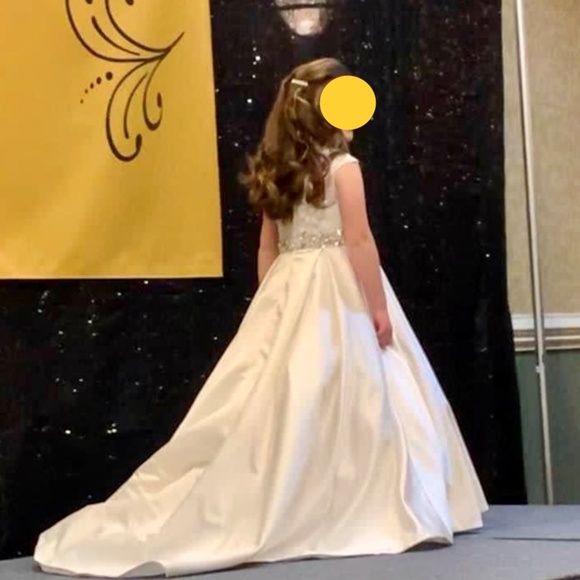 One More Couture | Dresses | Custom White Girls Pageant Gown | Poshmark
